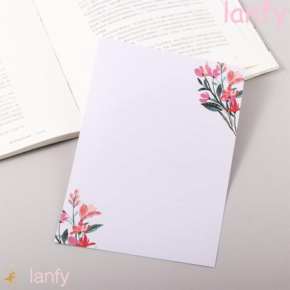 LANFY Flowers Envelope Valentine's Day Lovely Letter Pad Wedding ...