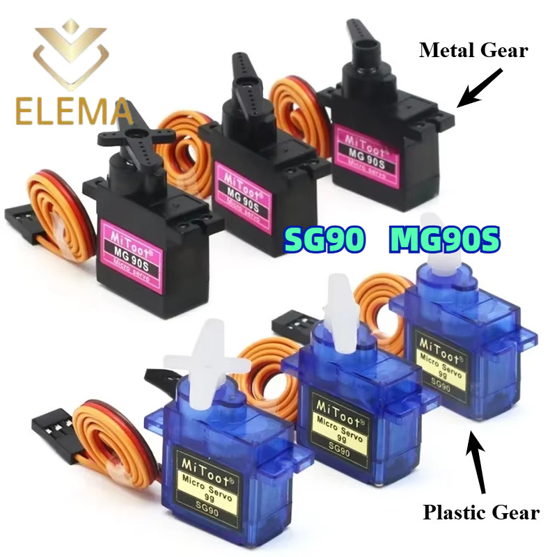 SG90 MG90s 9G Plastic/Metal Gear Digital Servo For RC Airplanes Fixed ...