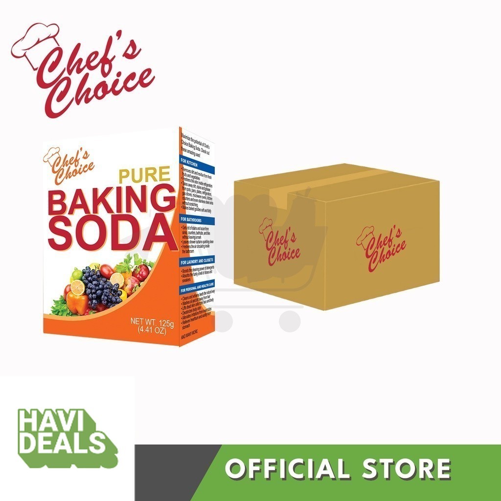 HAVI DEALS Chef's Choice Premium Baking Soda 24pcs x 125g | Shopee ...