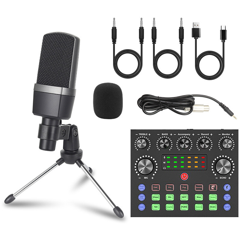 F998 Sound Card Equipment Microphone Microphone Full Set | Shopee ...