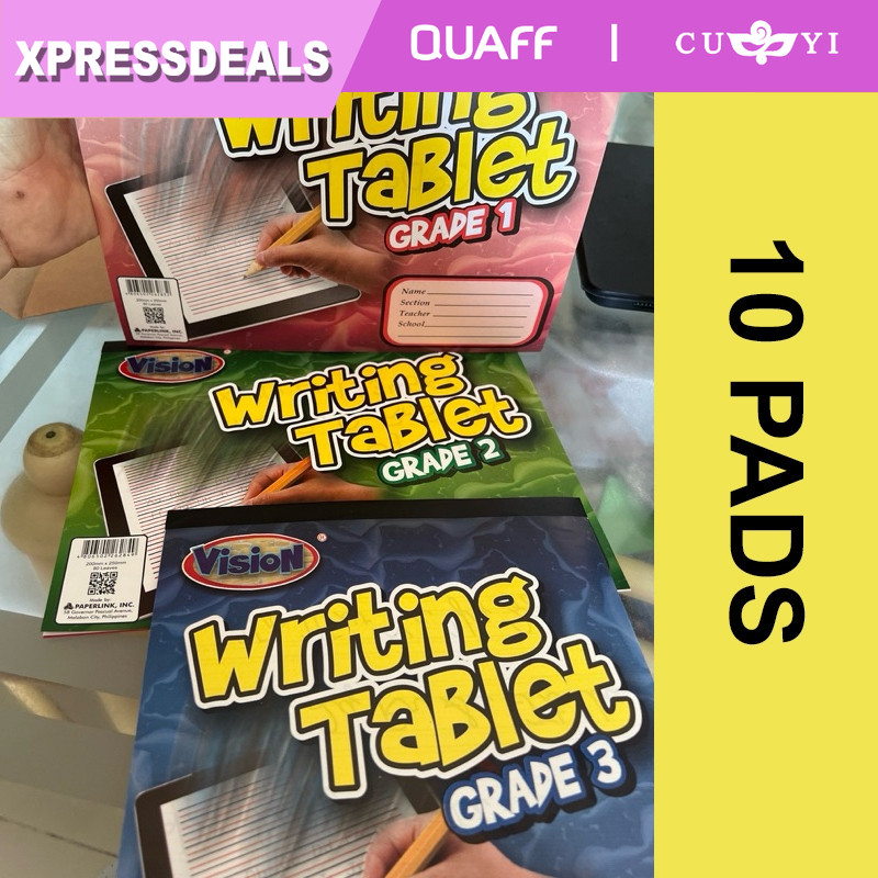 [10 PADS] Vision Writing Tablet Grade 1 | Grade 2 | Grade 3 Pad Stationary School Supplies | XPD ...