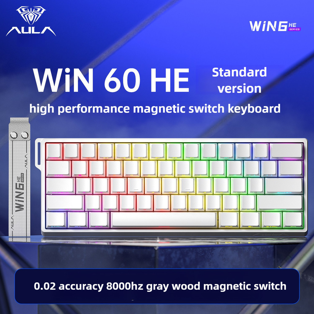 【Local Delivery】AULA WIN60 Esports Gaming Keyboard Wired Rapid Magnetic ...