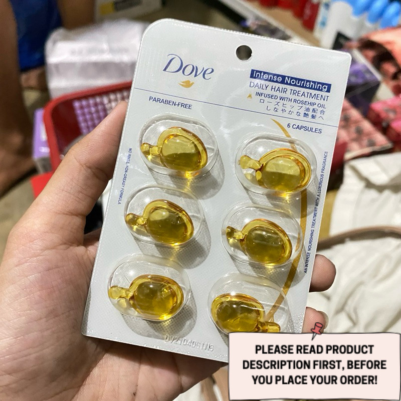 Dove Intense Nourishing Daily Hair Treatment Capsule 6s | Shopee ...