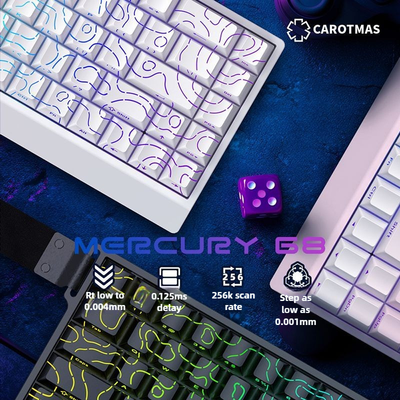 Mercury68 Magnetic Switch Mechanical Keyboard 0 Dead Zone Hot Swappable ...