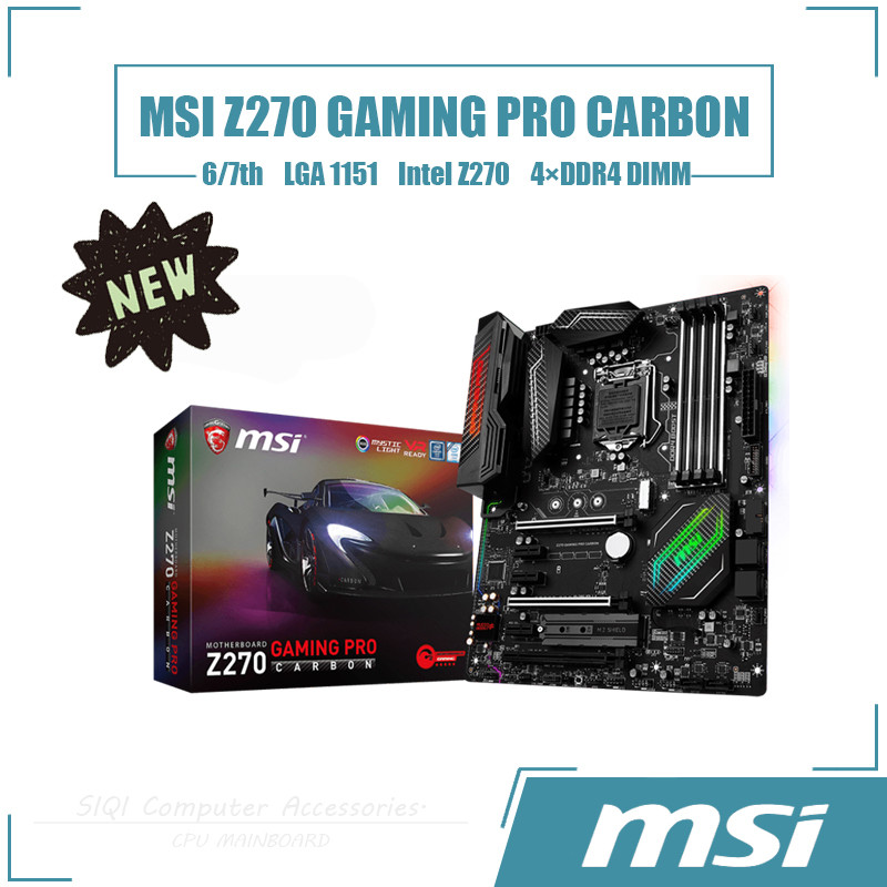 [NEW] MSI Z270 GAMING PRO CARBON Motherboard 4×DDR4 DIMM Intel Z270 ...
