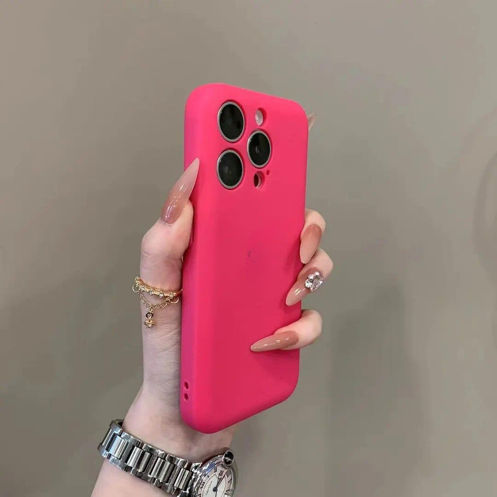 Solid color silicone soap phone case for iPhone 16 Pro MAX 11 12 13 14 ...