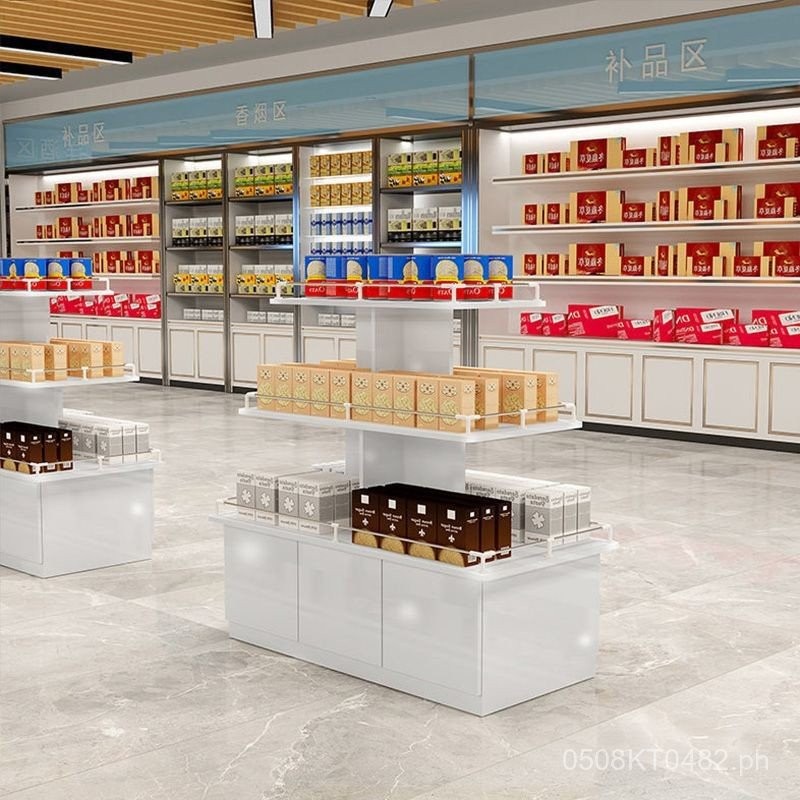 Counter Display Cabinet Tea Shop Supermarket Display Cabinet Island ...
