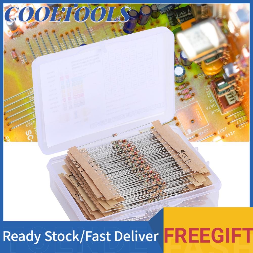 Cooltools 640Pcs Resistor 64 Values 5% Carbon Film 1Ω10MΩ 1/6W Assortment Kit Set Pack | Shopee ...