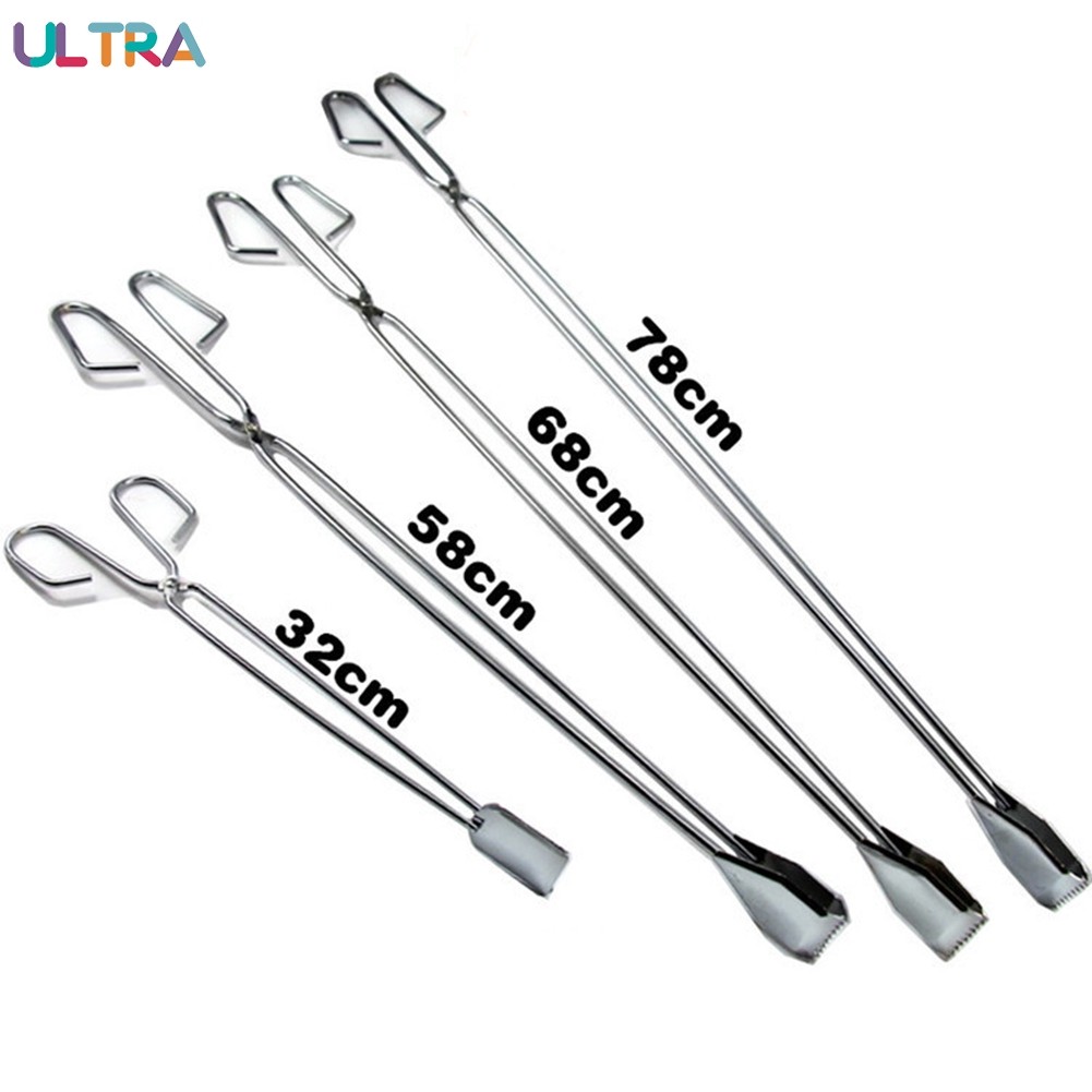 Stainless Steel Garbage Tongs Sanitation Pick Up Tongs Barbecue Coal ...
