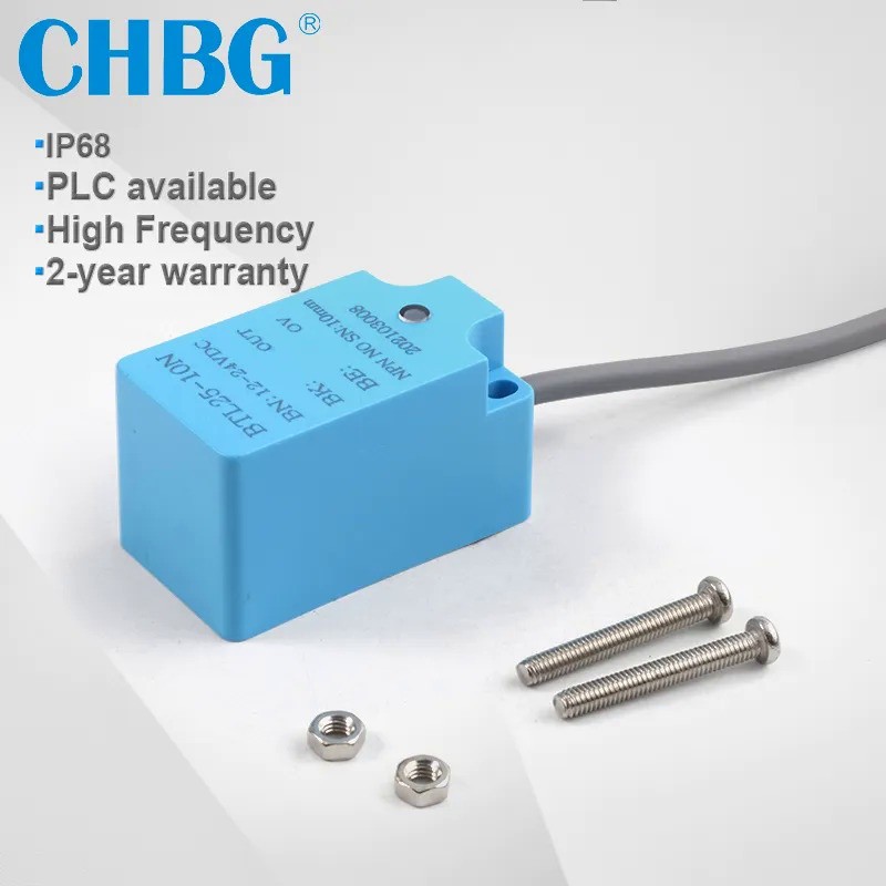 CHBG IP68 NPN/PNP 3-wire 8mm 10mm 1000Hz Fast Auto Approach Switch 25x25 Inductive Proximity ...