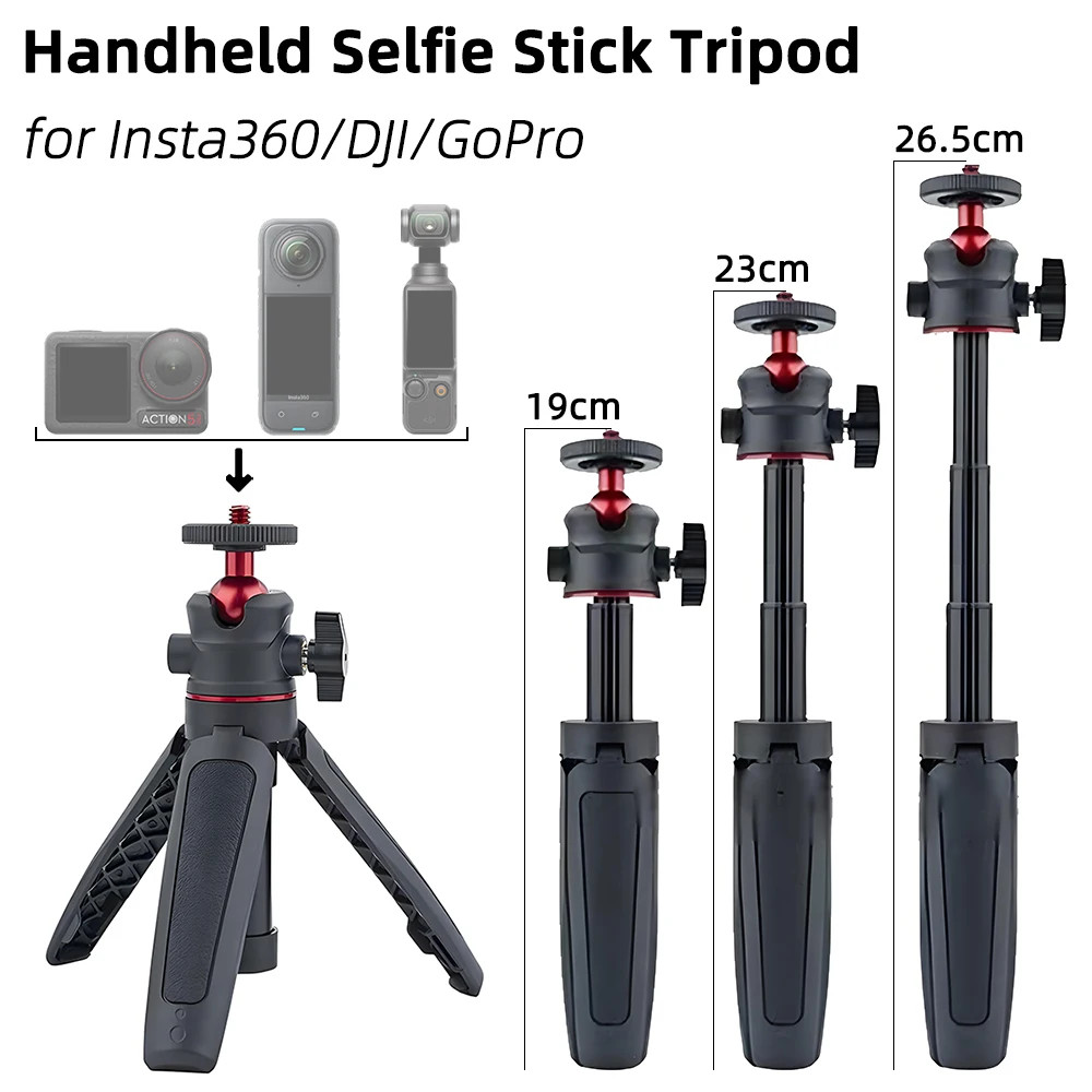 Handheld Tripod Selfie Stick for Insta360 X4/X3/DJI osmo Pocket 3 ...