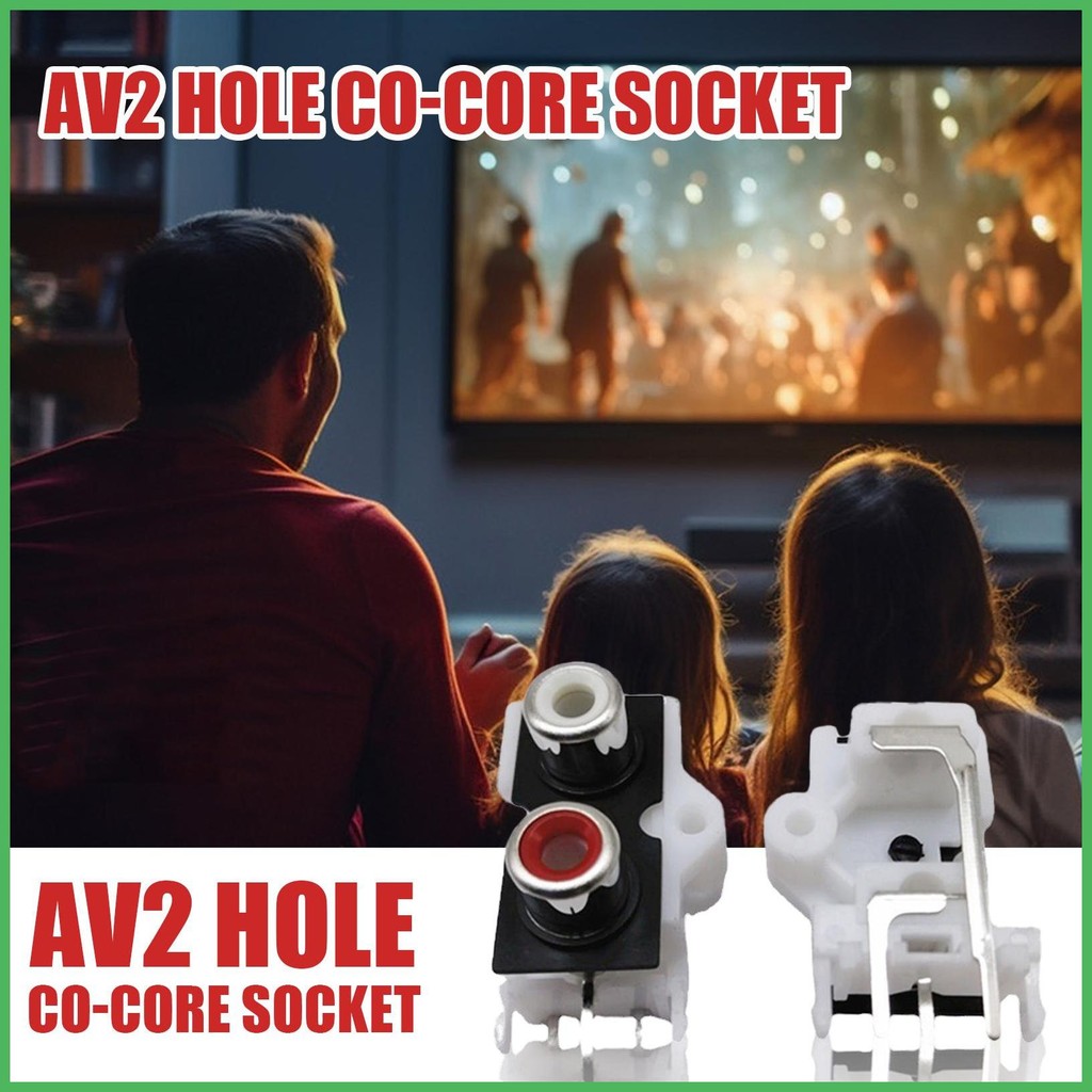 Video Female Jack 3-Pin Vertical Female Socket Two-Hole Socket Stable ...