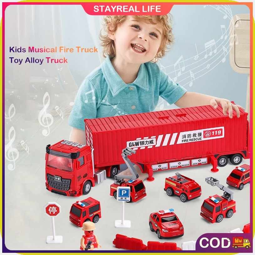 Kids#O}Musical)Ce>Fire)zX>Truck)JS>Toy)M>Alloy)n>Truck)s>Crane)I>Trailer Educational Toy Boys ...