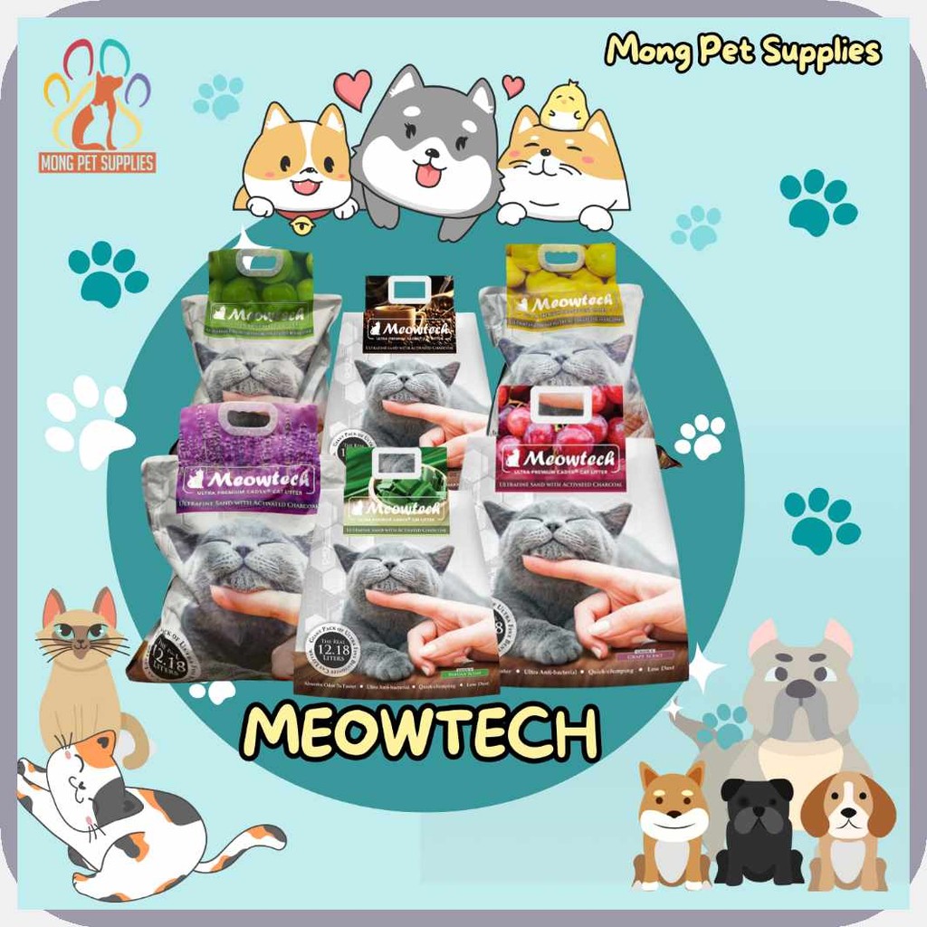 Meowtech*k+Cat)AX)Litter)Fj>Sand)qD>12.18L | Shopee Philippines