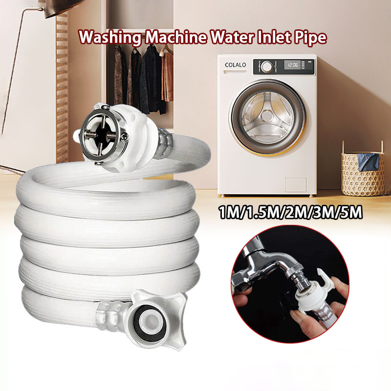 Universal Fit PVC Washing Machine Water Inlet and Drain Hose Extension ...
