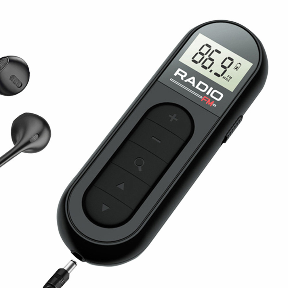 Mini Pocket FM Radio 76-108MHZ Clip Radio Rechargeable Walkman Radio 3 ...