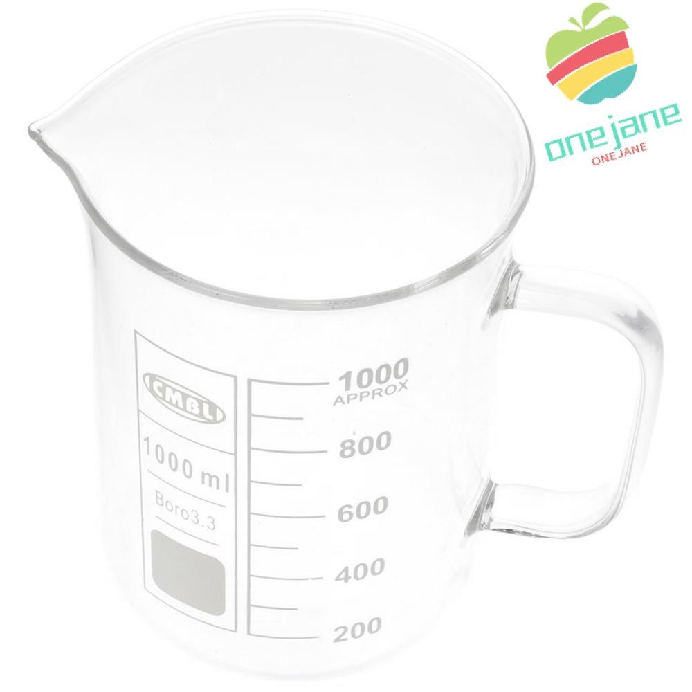 ONE-JANE Beaker with Handle, Transparent 1000ml Measuring Cup, Food ...
