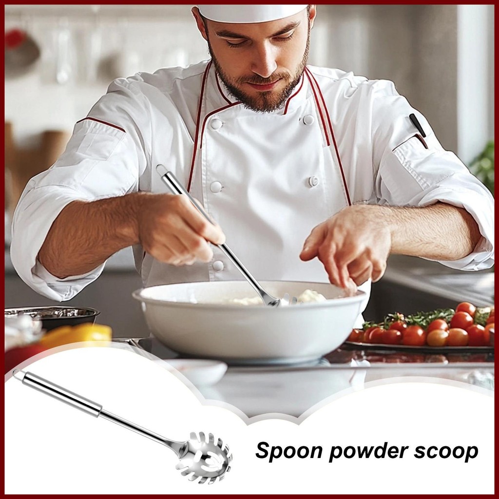 Pasta Spoon with Teeth Stainless Steel Pasta Ladle Spaghetti Fork Pasta ...