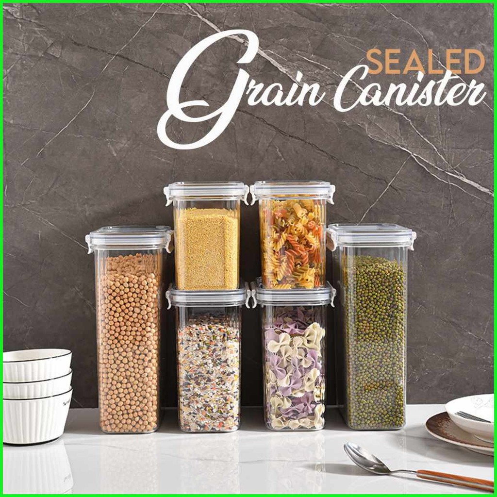 LOCAUPIN?p#Airtight}y[Keeper`mF;Jar&Container&Snap&Lock&Lid&Cereal Food ...