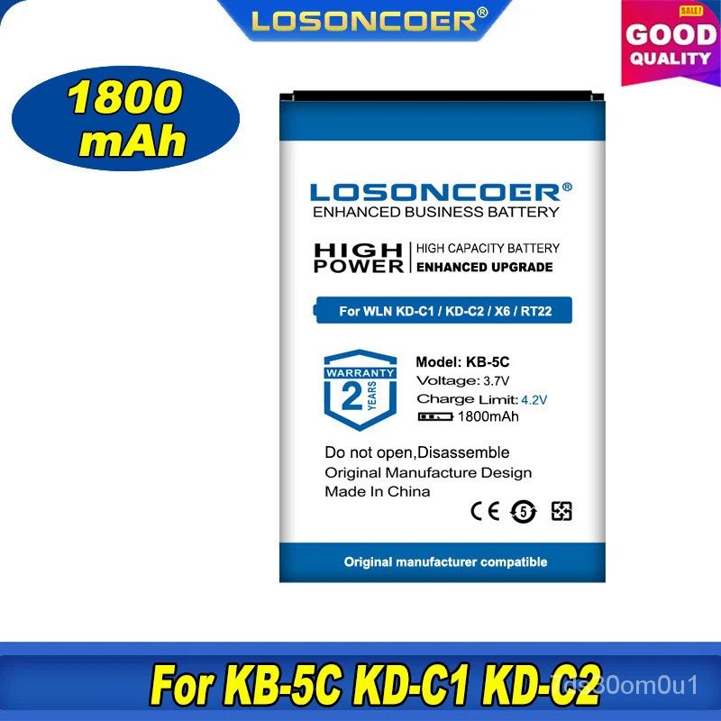OR 100% Original LOSONCOER KB-5C Battery For WLN KD-C1 KD-C2 KD-C10 KD ...