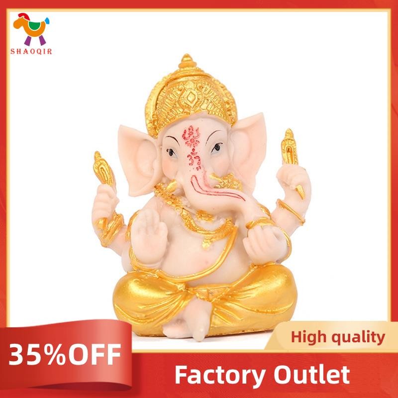 Hot Sale Haidianzi Gold Lord Ganesha Buddha Statue Elephant God Sculptures Ganesh Figurines ...