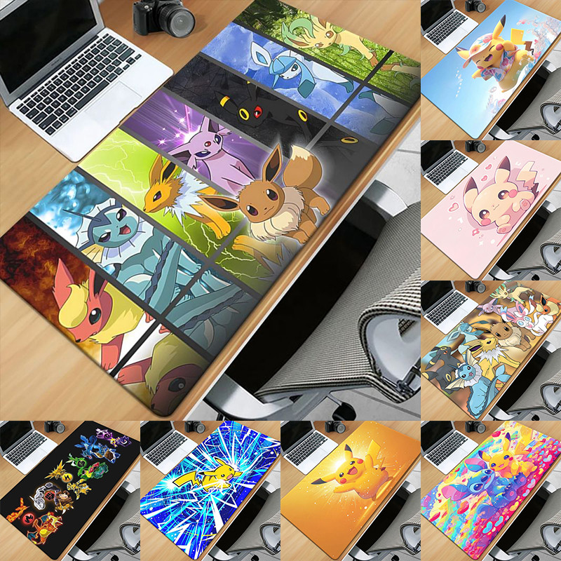 Pokemon Cartoon Cute HD Printing Gaming Mousepad Computer Lock Edge ...