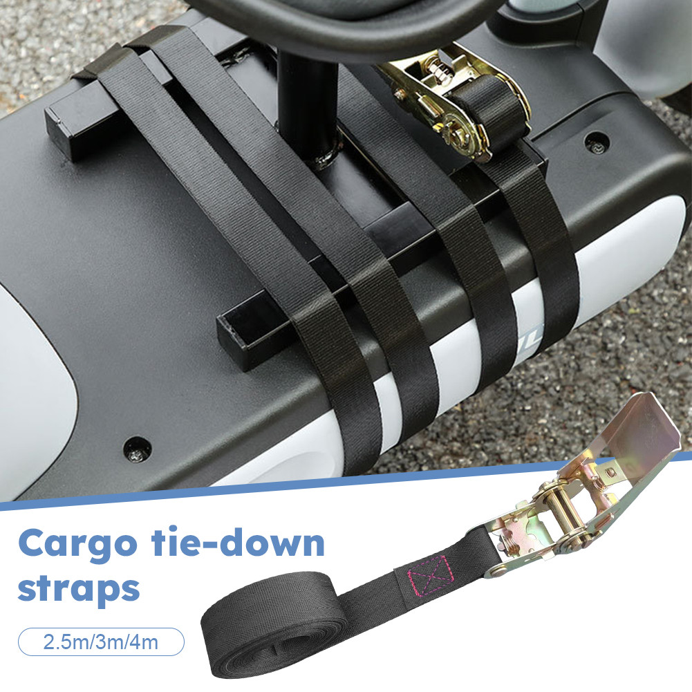 Cargo Strap 2.5/3/4M Adjustable Ratchet Strap Heavy Duty Cargo Rope ...