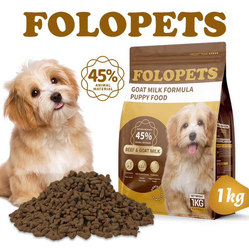 FOLOPETS Puppy Dry Food Beef Milk and Chicken Flavor 1kg Collection Dog ...