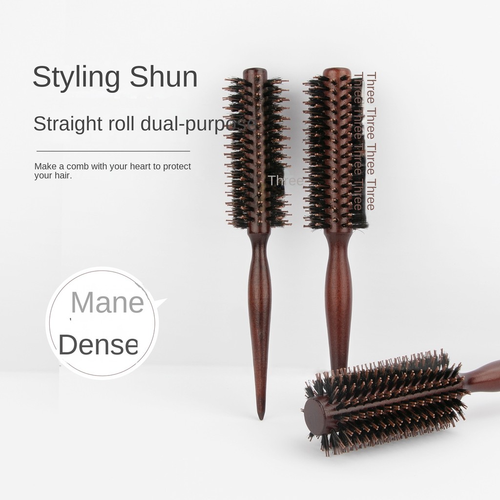 Bristle Round Styling Blow Dryer Curling Roll Hairbrush Roller Brush ...