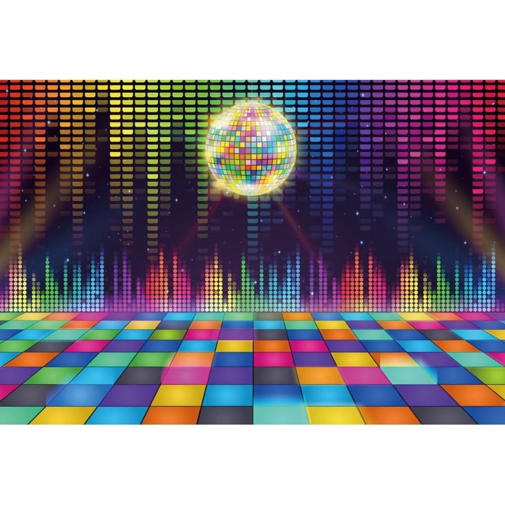 7x5ft Discoparty Backdrop Vintage 70s 80s 90s Shining Ball Stage ...
