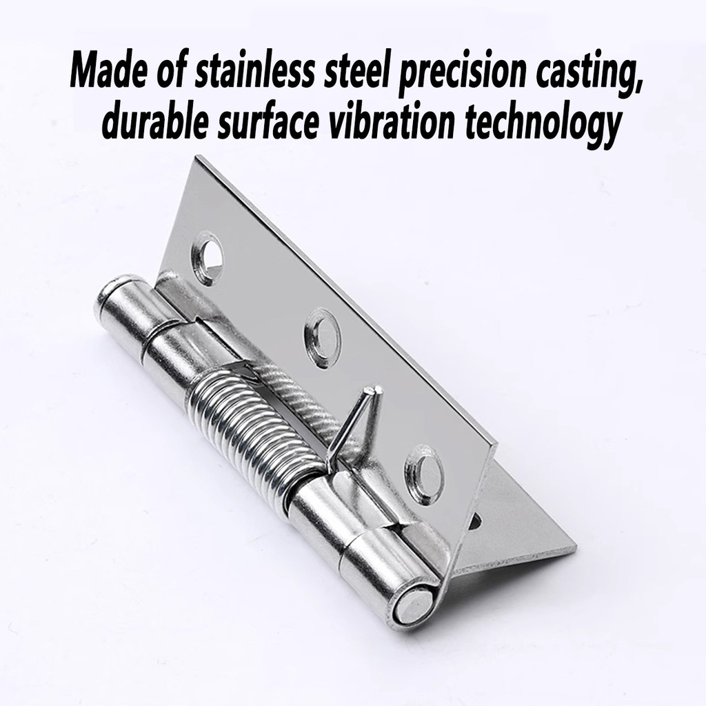 304 Stainless Steel Spring Hinges Automatic Return Door Closer Folding Torsion Loose Leaf Hinge ...