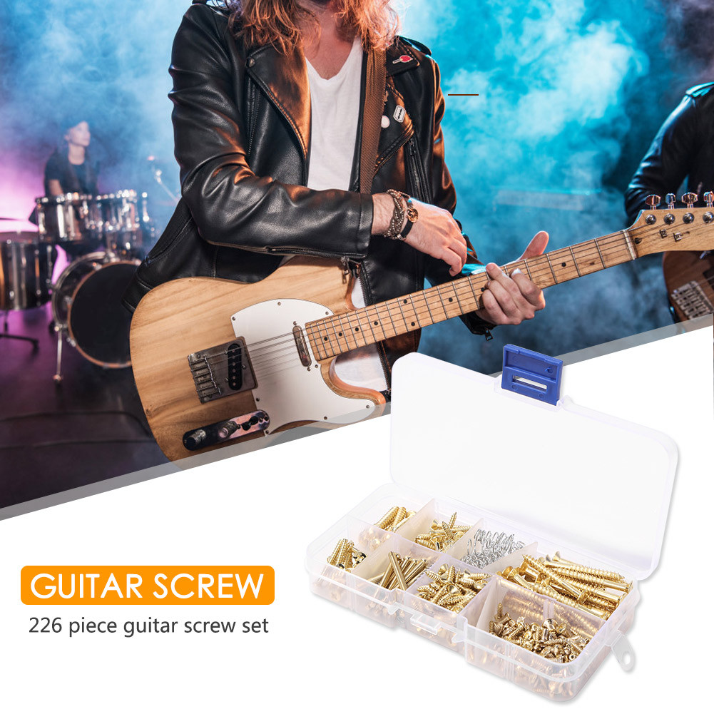 226pcs Guitar Screws Set Assortment for Pickguard Electric Guitar ...
