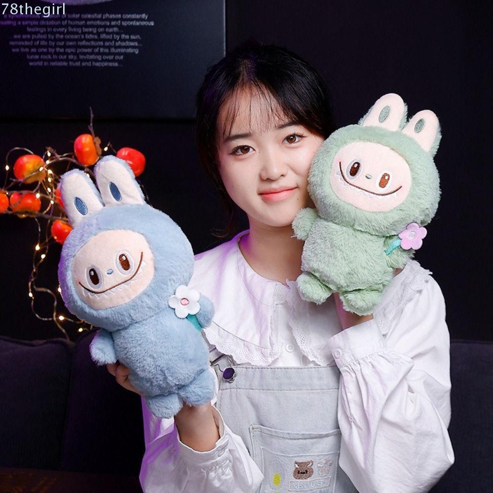 THEGIRL Labubu Plush Stuffed Doll, Big Eye Flowers Labubu Time Plush ...