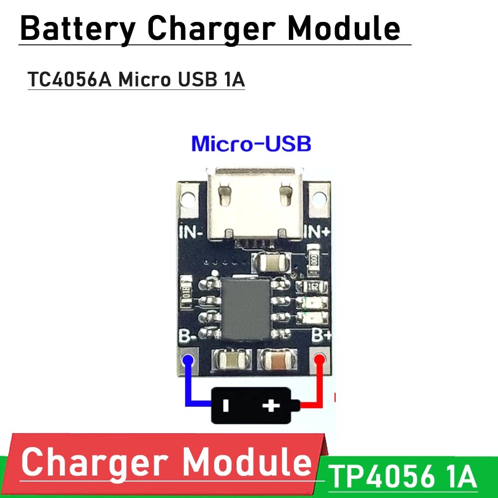 NEW TP4056 1A Charging module Micro USB Single Cell 3.7V 18650 Lithium ...