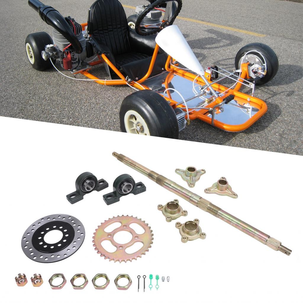 Ilike Go Kart Rear Axle Kit ATV Assembly Heavy Duty with Base for Drift ...