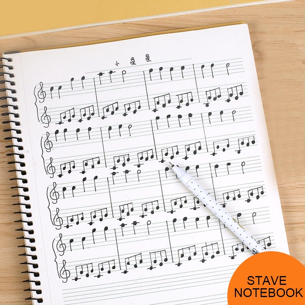 50 Pages Musical Notation Staff Notebook Music Manuscript Writing Paper ...
