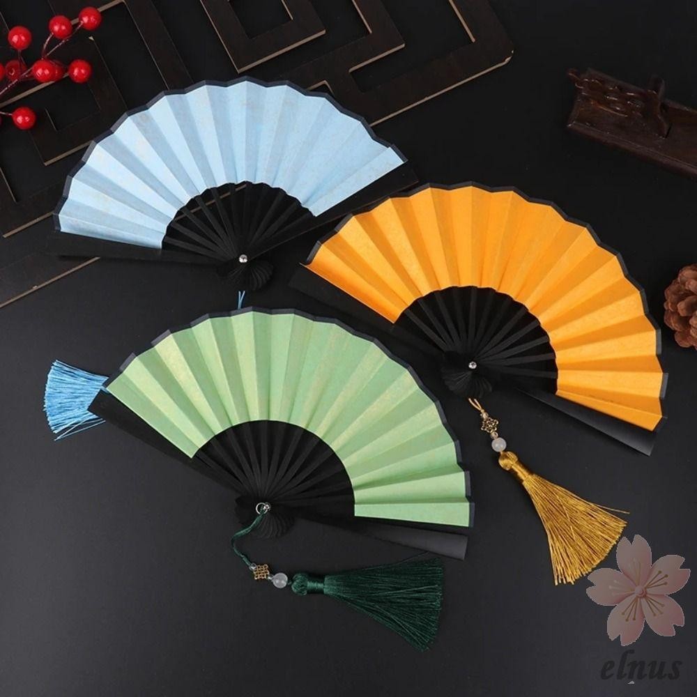 ELNUS Folding Fan, 4 Inch Mini Hanfu Fan, Ancient Style Gilded Rice ...