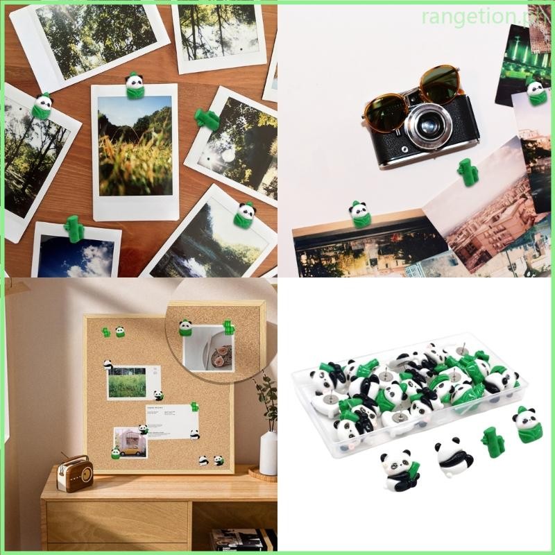RAN Panda Push Pins 20 30Pcs for Office Bulletin Board Cork Board ...