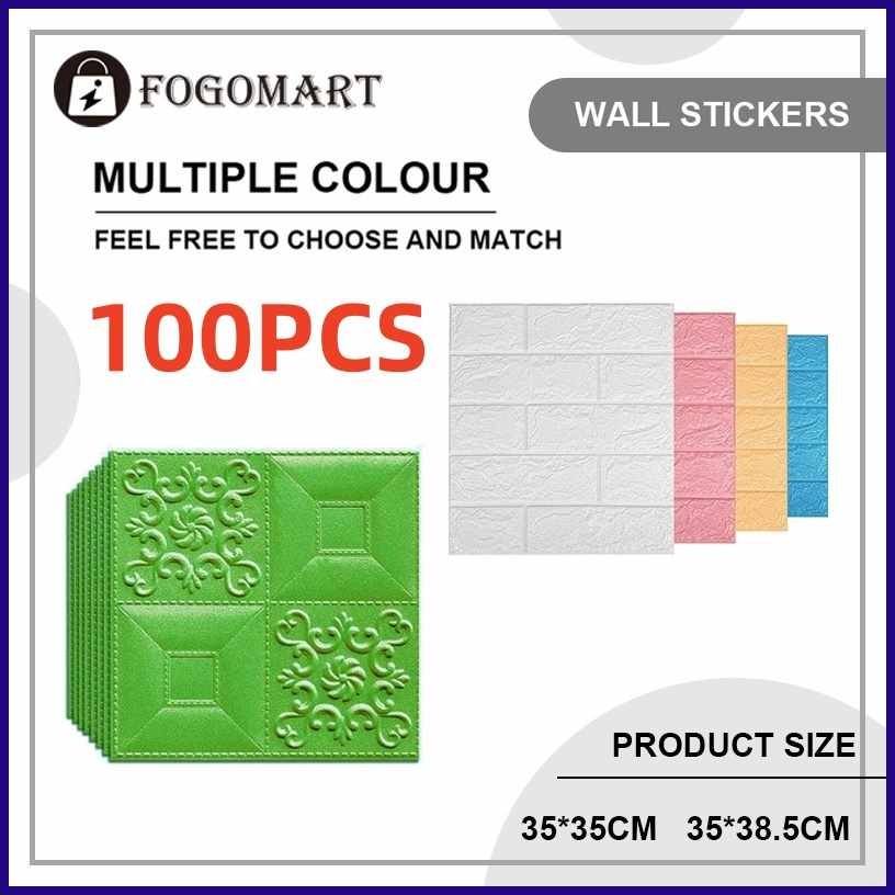 Big)L@sale#nS[100pcs&aQ`35*38.5cm;zz`3D;YE`wallpaper;Ye`brick;JW`wall ...