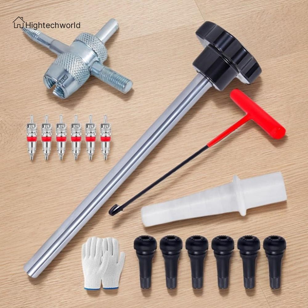 Automotive Tire Valve Stem Core Quickly Replacement Tool Kit 4-Way ...