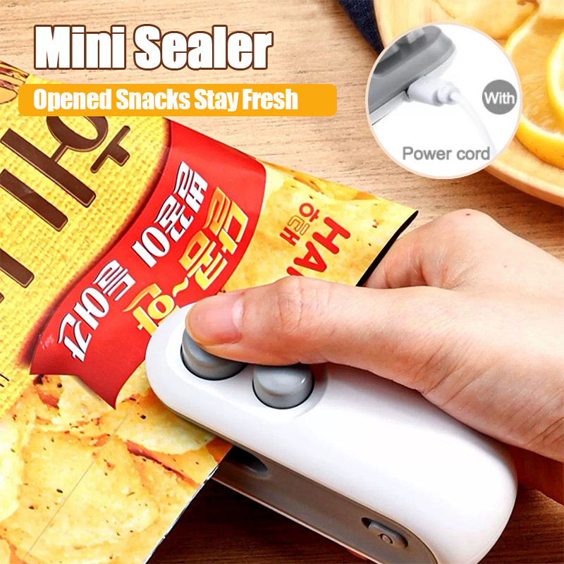 Mini Rechargeable Sealer Plastic Package Snack Sealer Clip Bag Handheld ...