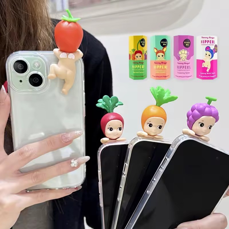 3D Fruit Veggie Sonny Angel Pendant Phone Case for iPhone 16 Pro Max 15 ...