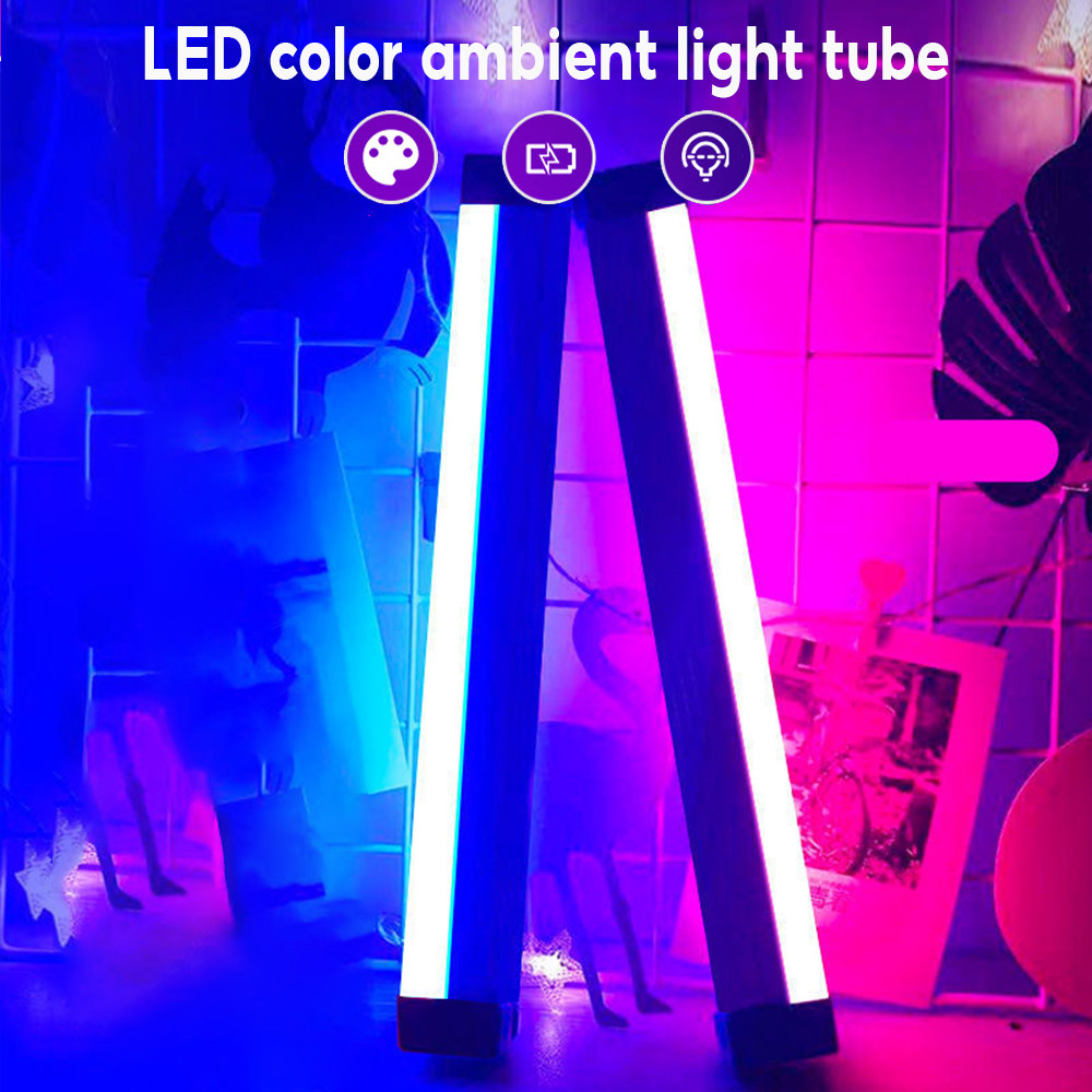Rechargable LED RGB Tube Light Ambient Fill Atmosphere Light ...
