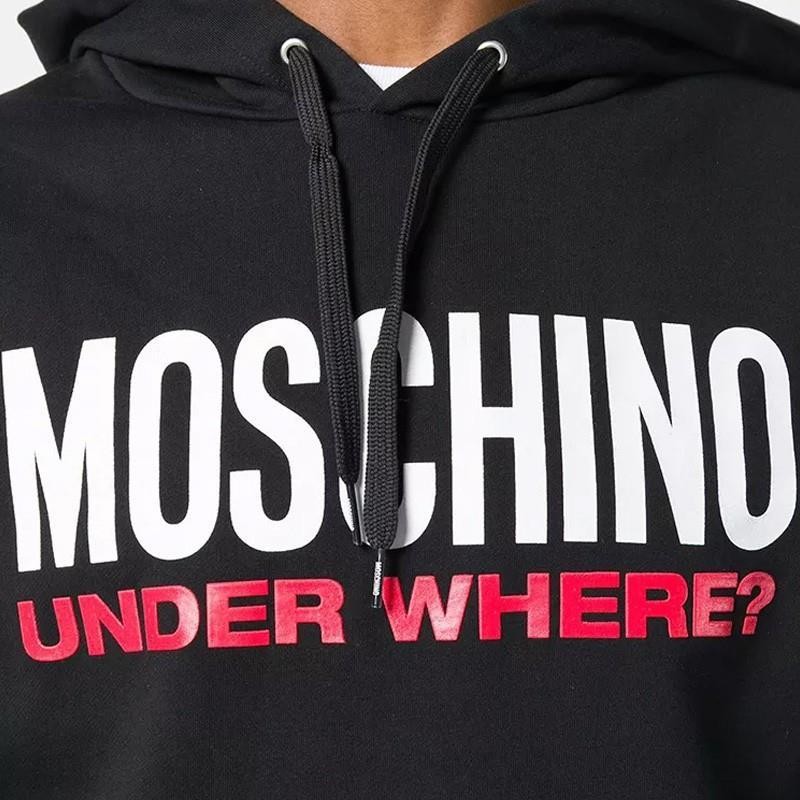 MOSCHINO MOSCHINO New Style Black Cotton logo Teddy Bear Print Long ...