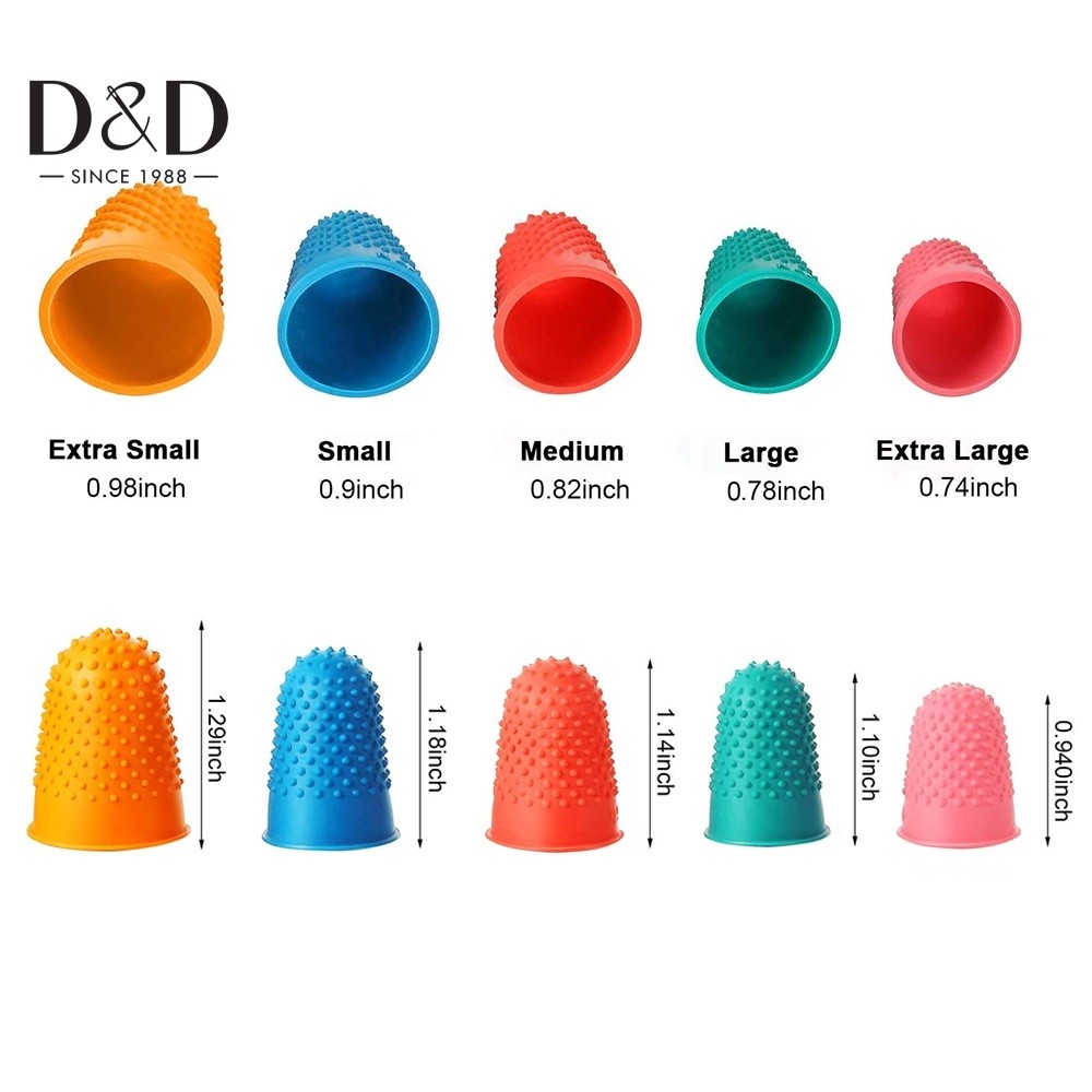 5/10pcs Silicone Finger Protector Rubber Finger Sleeve Sewing Rubber ...