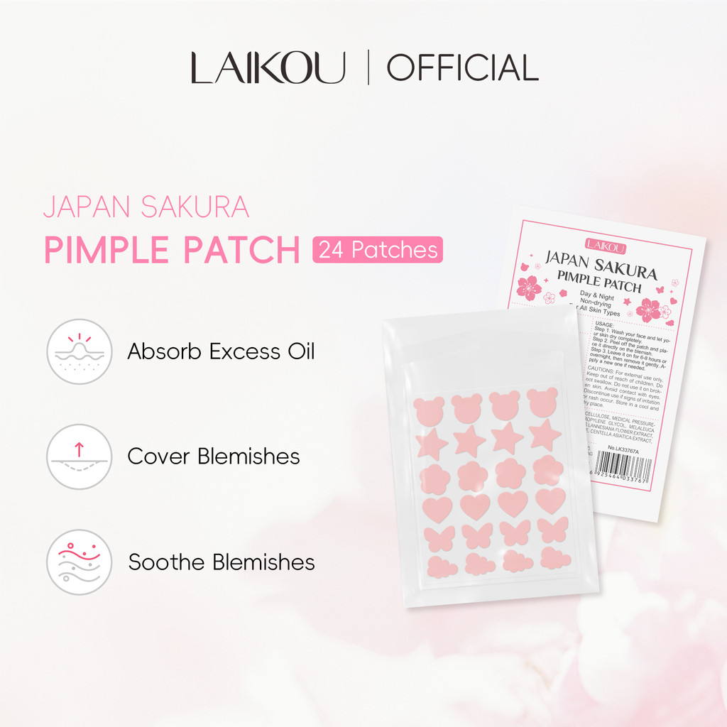 LAIKOU Japan Sakura Pimple Patch Salicylic Acid Centella Asiatica Non ...