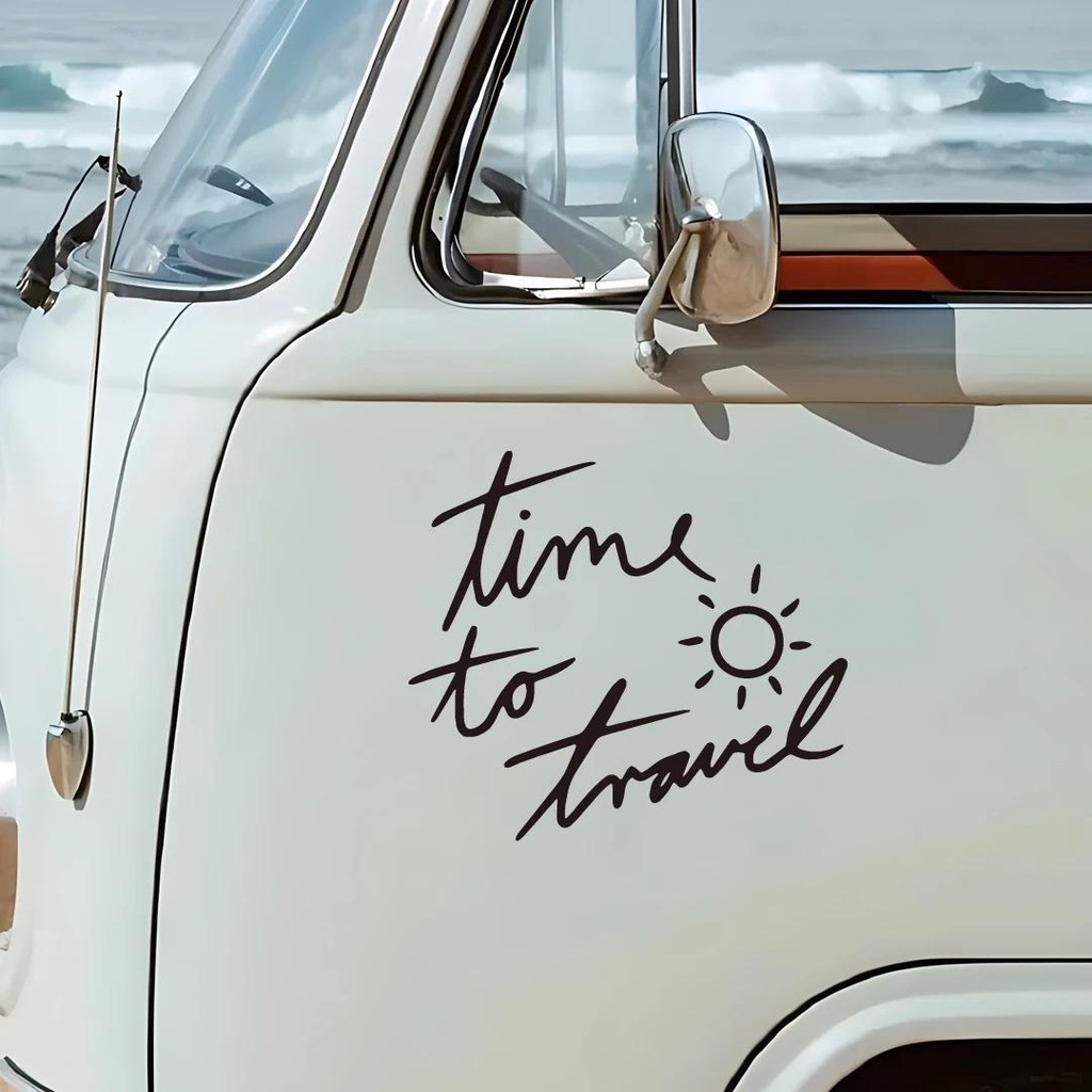 Time To Travel Bumper Door Side Body Car Sticker Car Camper Motorhome ...