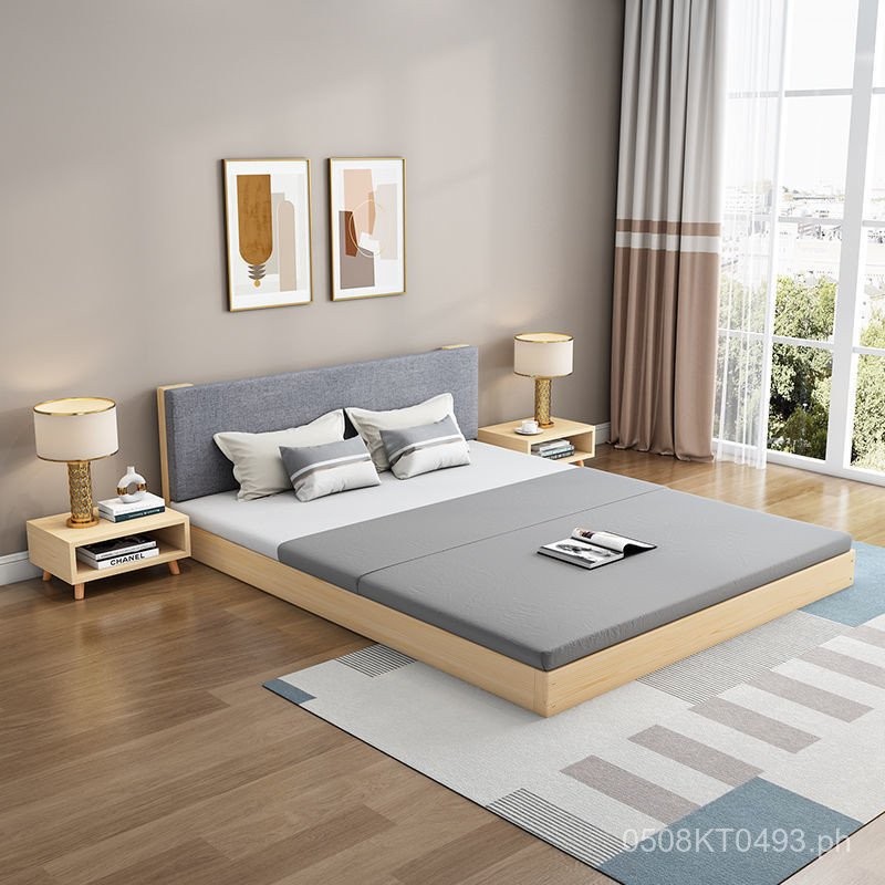 Slatted Bed Frame Tatami Bed Frame Single Double Solid Wood Bed1 ...