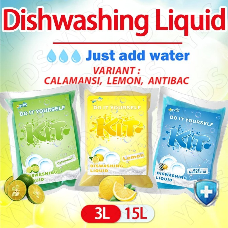 DIY Dishwashing Liquid Kit Set Just Add Water 3L 5L15L / Mix formula ...