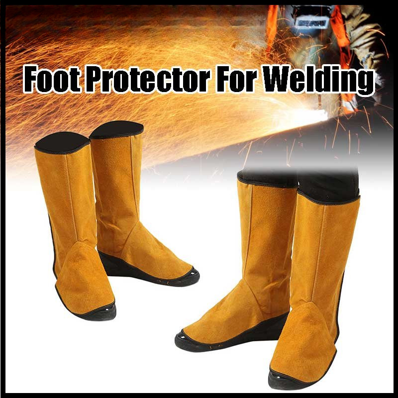 [Ready Stock] Cowhide Welding Boot Cover Flame Retardant Welding ...